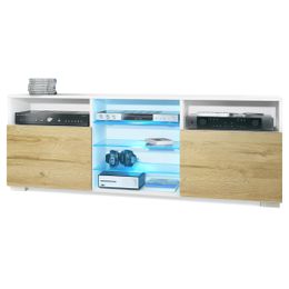 Vladon LOWBOARD Granada Front in Eiche Nature