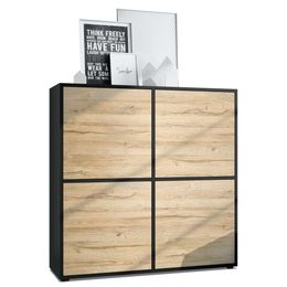 Vladon HIGHBOARD Cuba T&uuml;ren in Eiche Natur