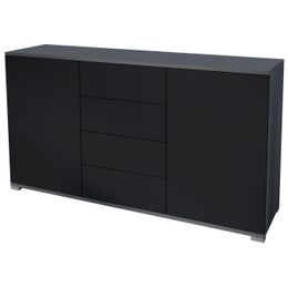 Vladon SIDEBOARD Santo Schwarz matt