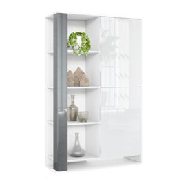 Vladon HIGHBOARD Canto Grau Hochglanz