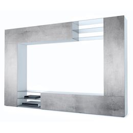 Vladon WOHNWAND Mirage Front in Beton Oxid Optik