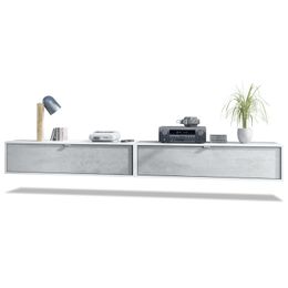 Vladon LOWBOARD Lana Fronten in Beton Oxid Optik