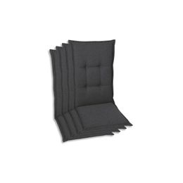Sesselauflagenset Anthrazit, 4-teilig