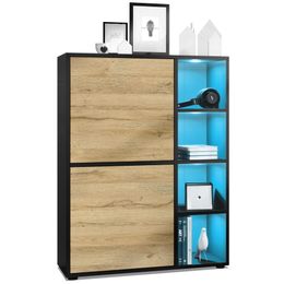 Vladon HIGHBOARD Cuba T&uuml;ren in Eiche Natur