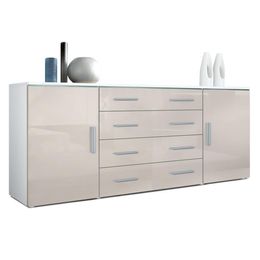 Vladon SIDEBOARD Verona Sandgrau Hochglanz