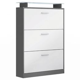 Vladon SCHUHSCHRANK Lavia Front in Wei&szlig; matt