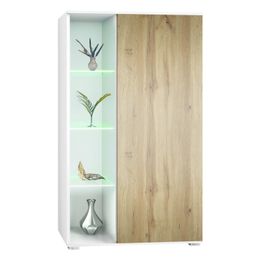 Vladon VITRINE Davos Eiche Wotan