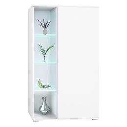 Vladon VITRINE Davos Wei&szlig; matt