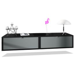 Vladon LOWBOARD Lana Fronten in Graphit seidenmatt