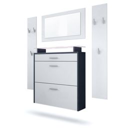 Vladon GARDEROBE Malea Fronten in Wei&szlig; matt