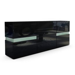 Vladon SIDEBOARD Flow Schwarz