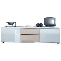 Vladon LOWBOARD Linio Sandgrau Hochglanz