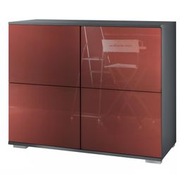 Vladon KOMMODE Rova Bordeaux Hochglanz