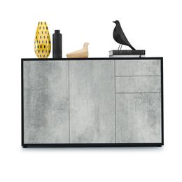 Vladon KOMMODE Ben Front in Beton Oxid Optik