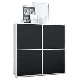 Vladon HIGHBOARD Cuba T&uuml;ren in Schwarz matt