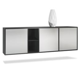 Vladon SIDEBOARD Cuba T&uuml;ren in Hellgrau seidenmatt
