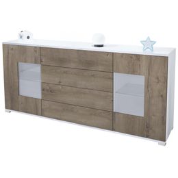 Vladon SIDEBOARD Gr&ouml;mitz Eiche Ribbeck