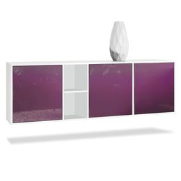 Vladon SIDEBOARD Cuba T&uuml;ren in Brombeer Hochglanz