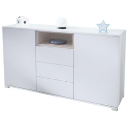 Vladon SIDEBOARD Skadu Sandgrau Hochglanz