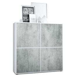 Vladon HIGHBOARD Cuba T&uuml;ren in Beton Oxid Optik