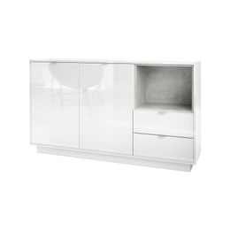 Vladon SIDEBOARD Metro Einsatz in Beton Oxid Optik