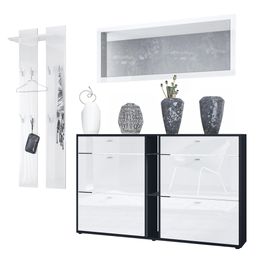 Vladon GARDEROBE Orlando Wei&szlig; Hochglanz