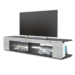 Vladon LOWBOARD Movie Front in Beton Oxid Optik
