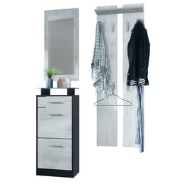 Vladon GARDEROBE Loret Front in Beton Oxid Optik