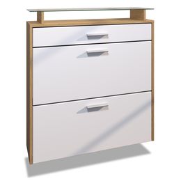 Vladon SCHUHSCHRANK Malea Wei&szlig; matt