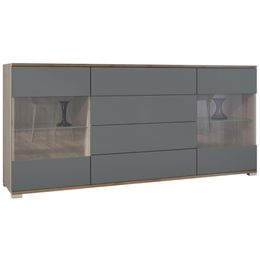 Vladon SIDEBOARD Bari Graphit Seidenmatt