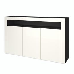 Vladon SIDEBOARD Valencia Creme Hochglanz / Creme Hochglanz