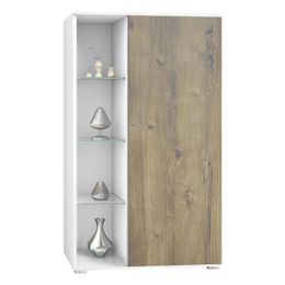 Vladon VITRINE Davos Eiche Ribbeck