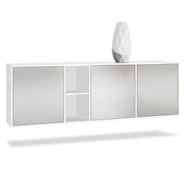 Vladon SIDEBOARD Cuba T&uuml;ren in Hellgrau seidenmatt