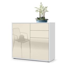 Vladon KOMMODE Ben Front in Creme Hochglanz
