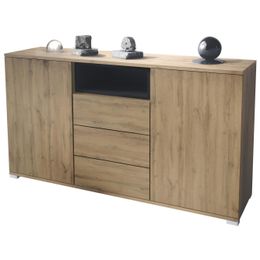 Vladon SIDEBOARD Skadu Schwarz matt