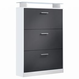 Vladon SCHUHSCHRANK Lavia Front in Schwarz mattt