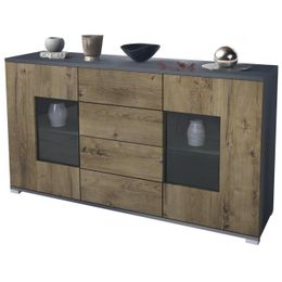 Vladon SIDEBOARD Gr&ouml;mitz Eiche Ribbeck