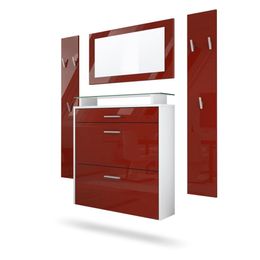 Vladon GARDEROBE Malea Front in Bordeaux Hochglanz