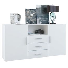 Vladon SIDEBOARD Skadu Front in Wei&szlig; matt