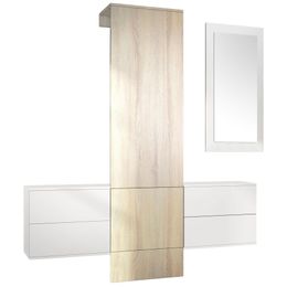 Vladon GARDEROBE Carlton Paneel in Eiche s&auml;gerau