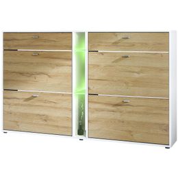 Vladon SCHUHSCHRANK Today Fronten in Eiche Natur