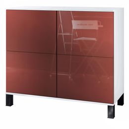 Vladon KOMMODE Rova Bordeaux Hochglanz