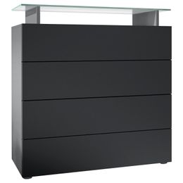 Vladon KOMMODE Pavos Schwarz matt