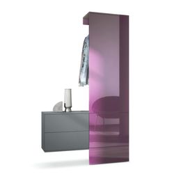 Vladon GARDEROBE Carlton Paneel in Brombeer Hochglanz