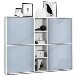 Vladon HIGHBOARD Cuba T&uuml;ren in Denim matt
