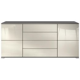 Vladon SIDEBOARD Rova Creme Hochglanz