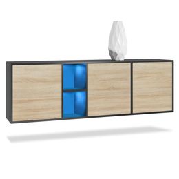 Vladon SIDEBOARD Cuba T&uuml;ren in Eiche s&auml;gerau