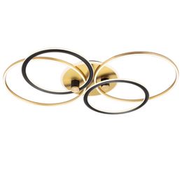 LED-Deckenleuchte Rip Goldfarben/Schwarz max. 54 W Deckenlampe