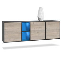 Vladon SIDEBOARD Cuba T&uuml;ren in Eiche Nordic