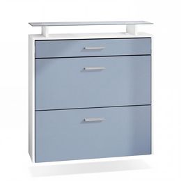 Vladon SCHUHSCHRANK Malea Front in Denim